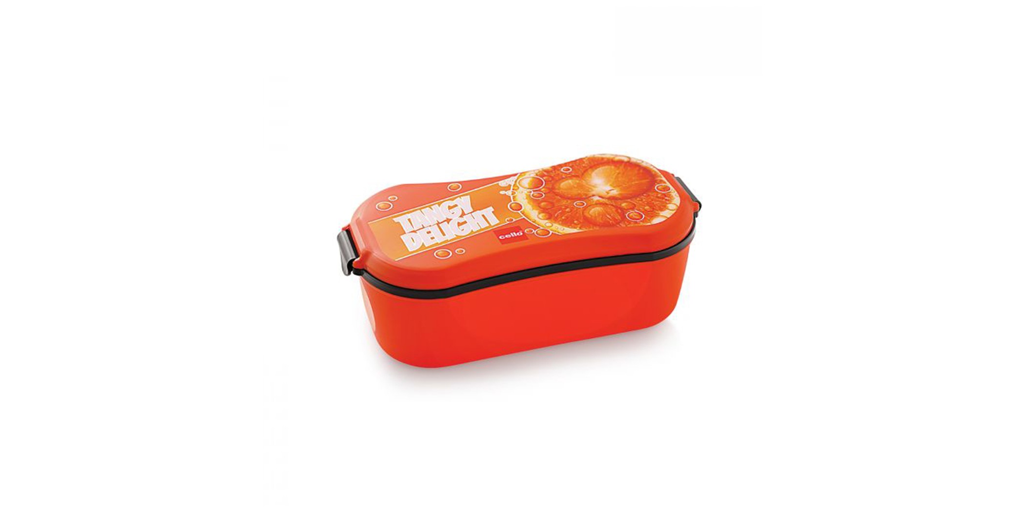 Cello CEL054 Plastic Insulated Orange Lunch Box Doppler "O"