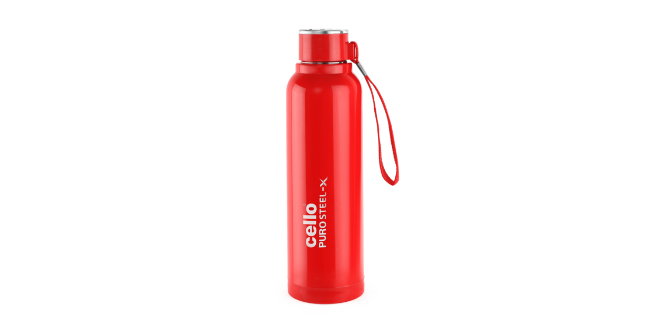 Cello CEL026 Puro Steel X Benz Red 900ml Insulated Water Bottle "O"