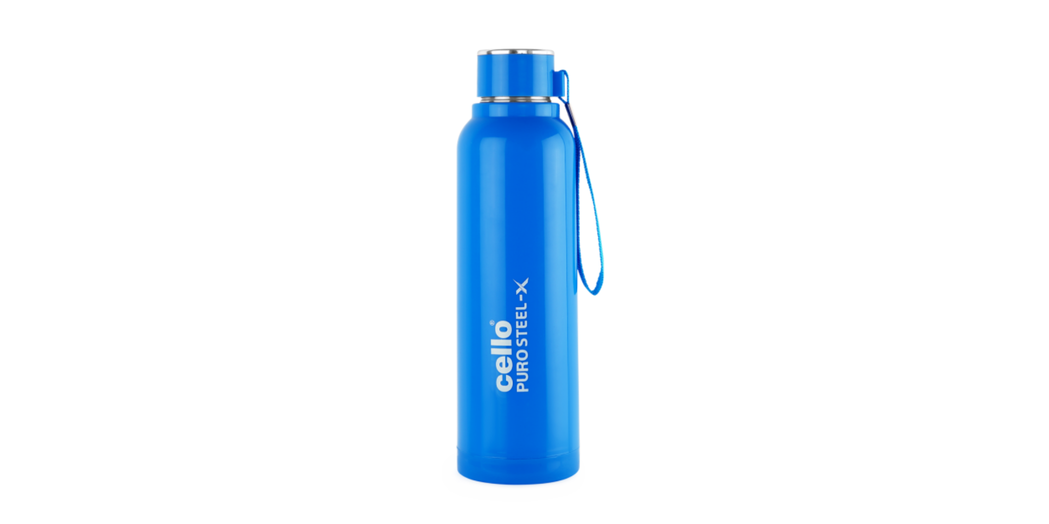 Cello CEL026 Puro Steel X Benz Blue 900ml Insulated Water Bottle "O"