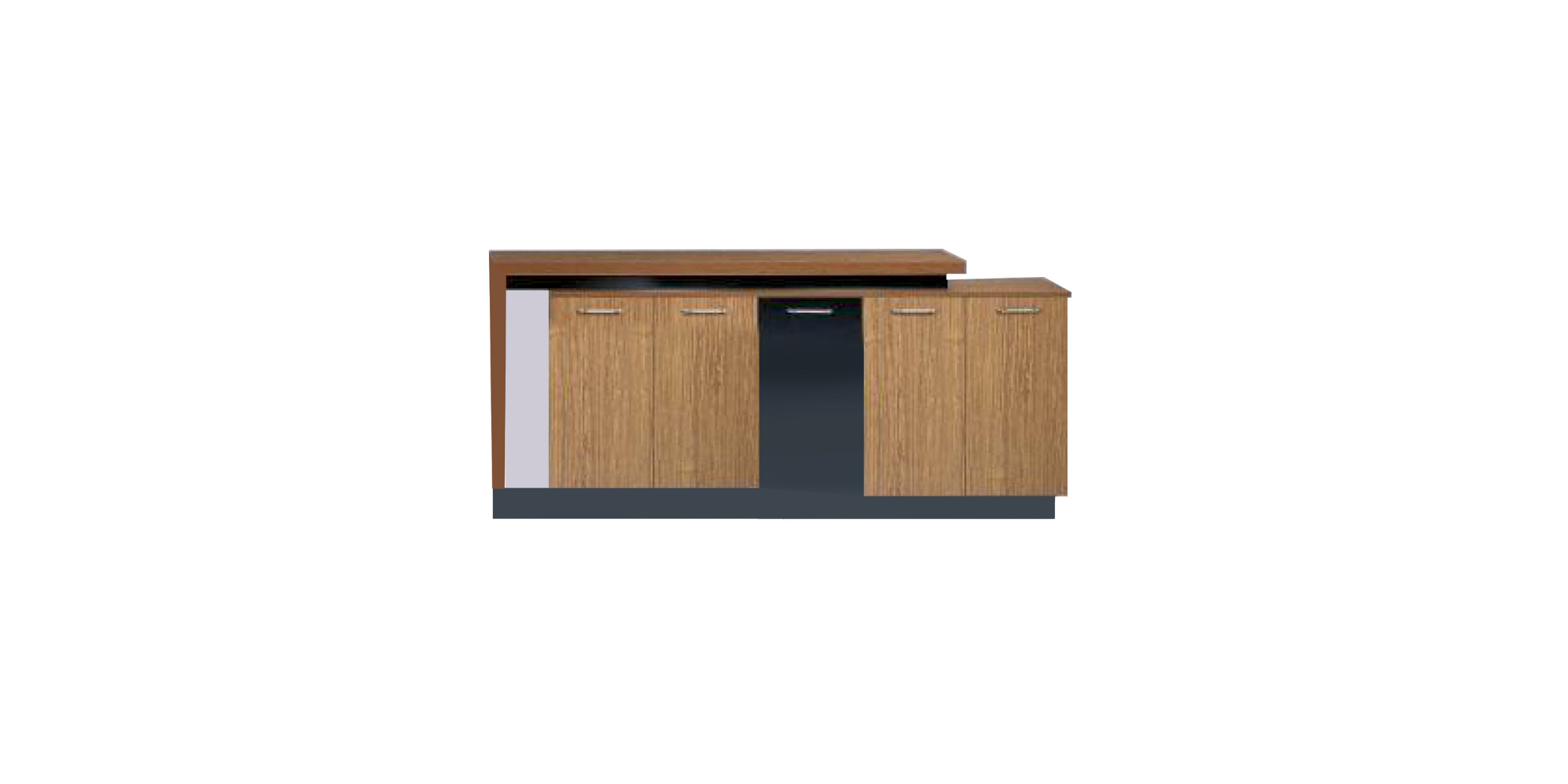 Low Storage W210xD44xH96 cm Rhs & Lhs Closed