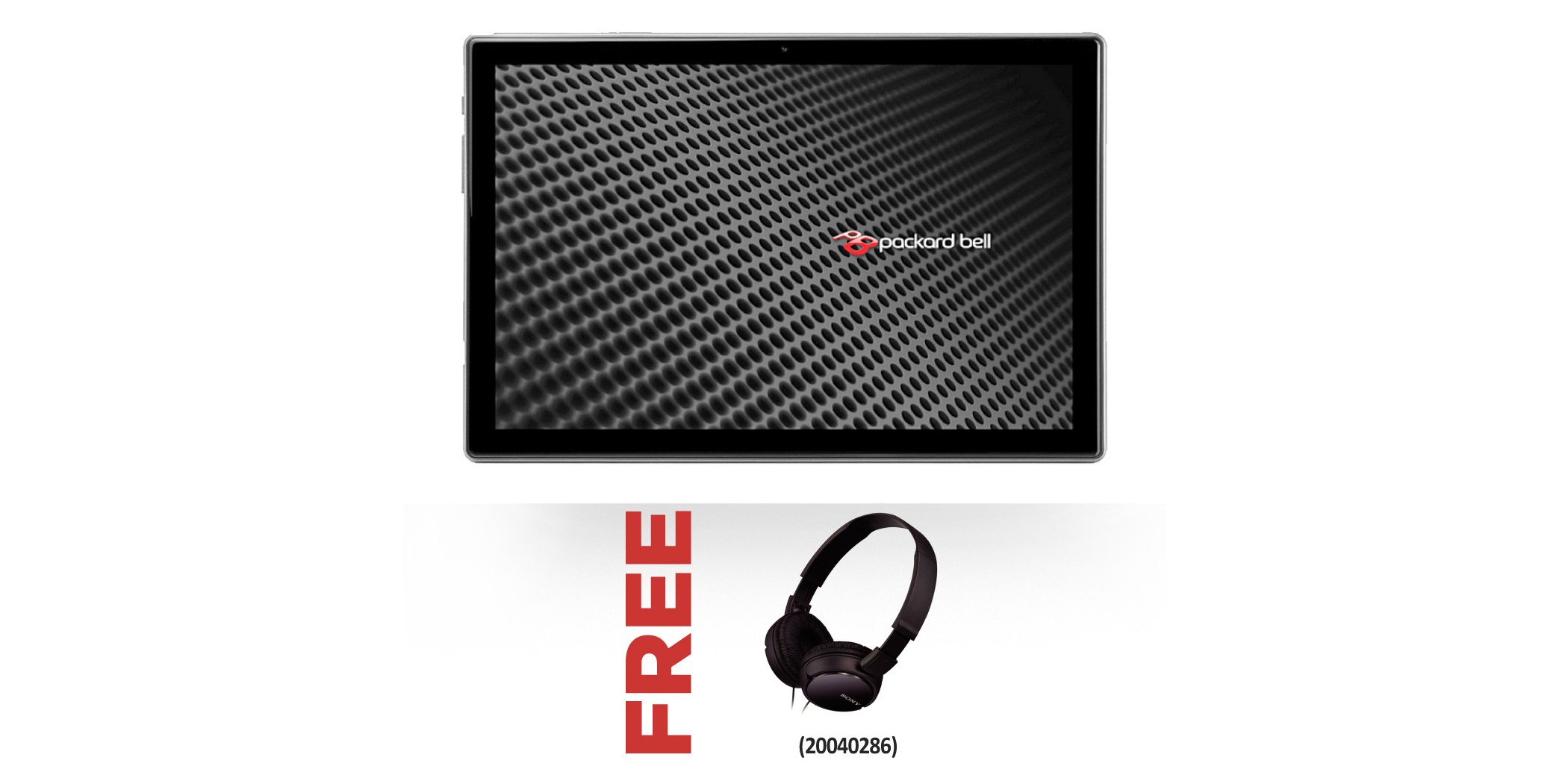 Packard Bell SILVERSTONE T10 Tablets 10.1" & Free Sony MDR-ZX110AP/BC Black