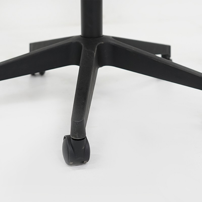 Ivyana Low Back Office Chair Grey Color/ Blue Seat