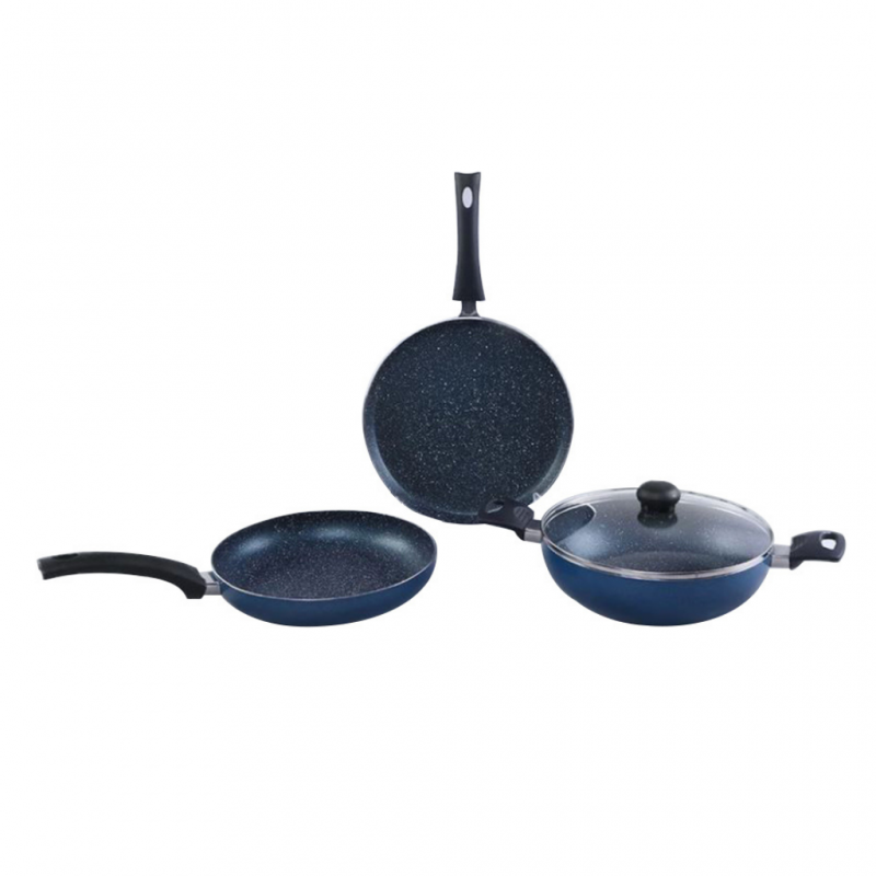 Wonderchef WON536 Sigma 4pc Midnight Blue Aluminium Cookware Set