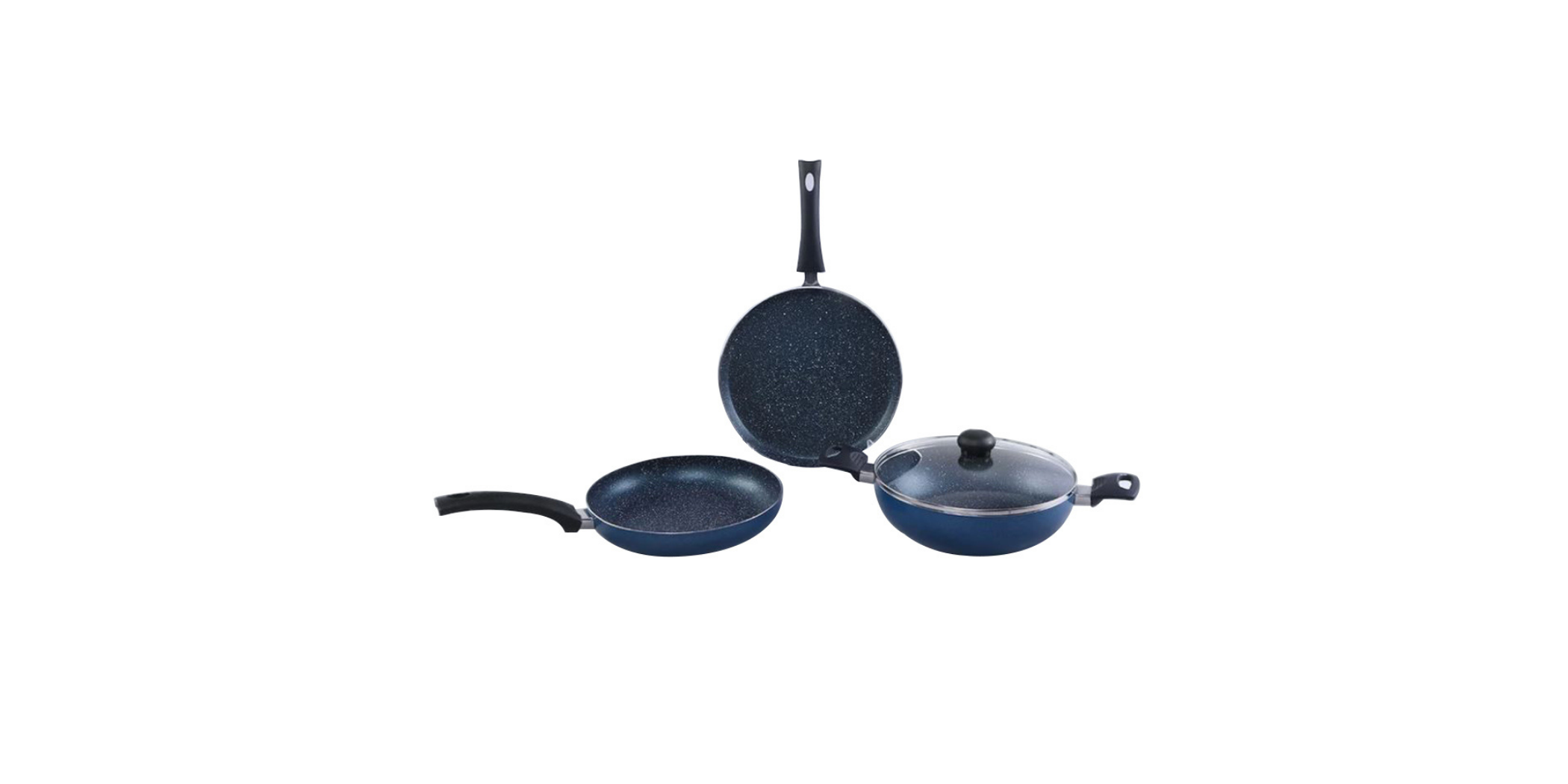 Wonderchef WON536 Sigma 4pc Midnight Blue Aluminium Cookware Set