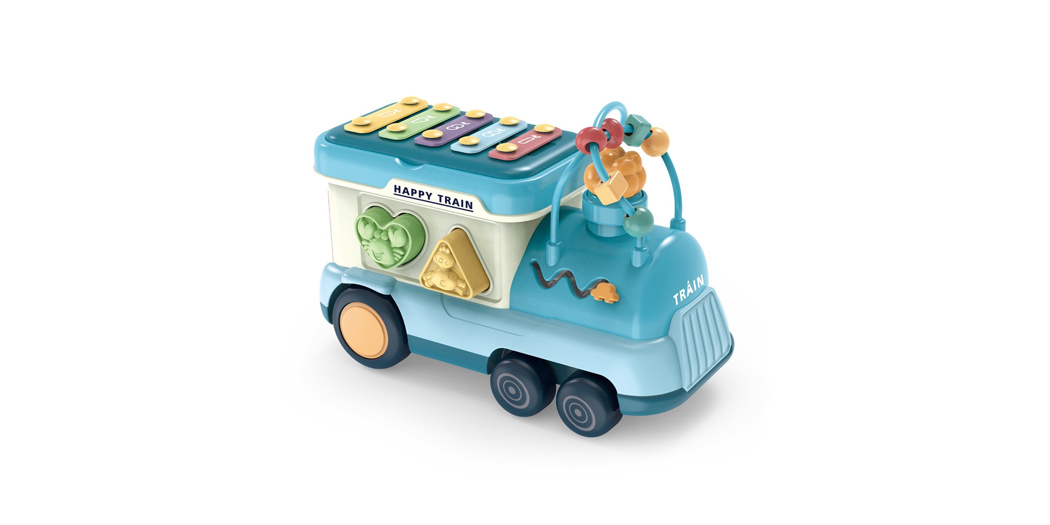 Masen Musical Strike Piano Train Instrument Asst Blue And Pink 613