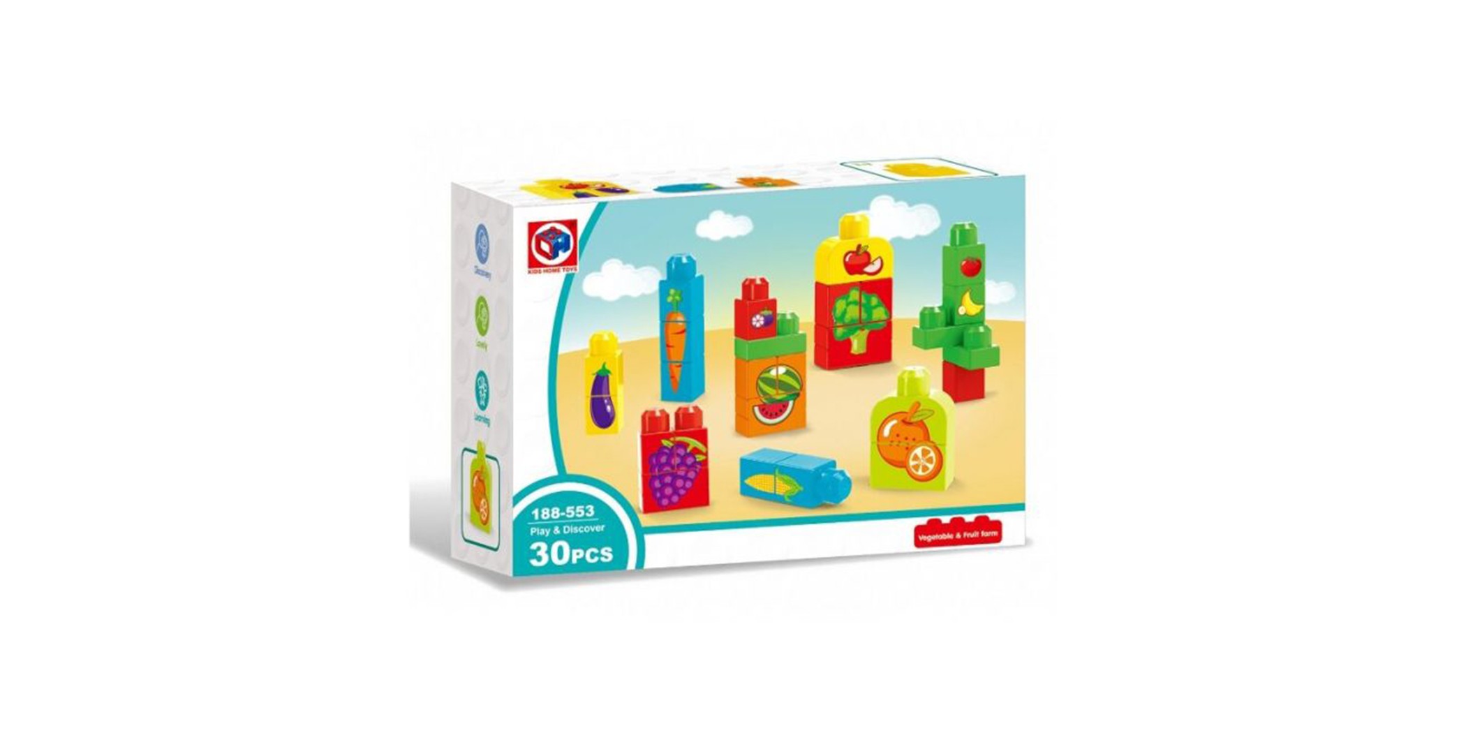 Masen Vegetable & Fruit Farm Building Blocks 30Pcs - 188-553