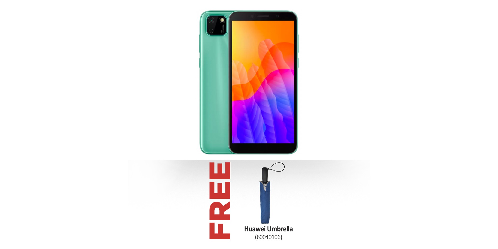 Huawei Y5P Green & Free Huawei Umbrella