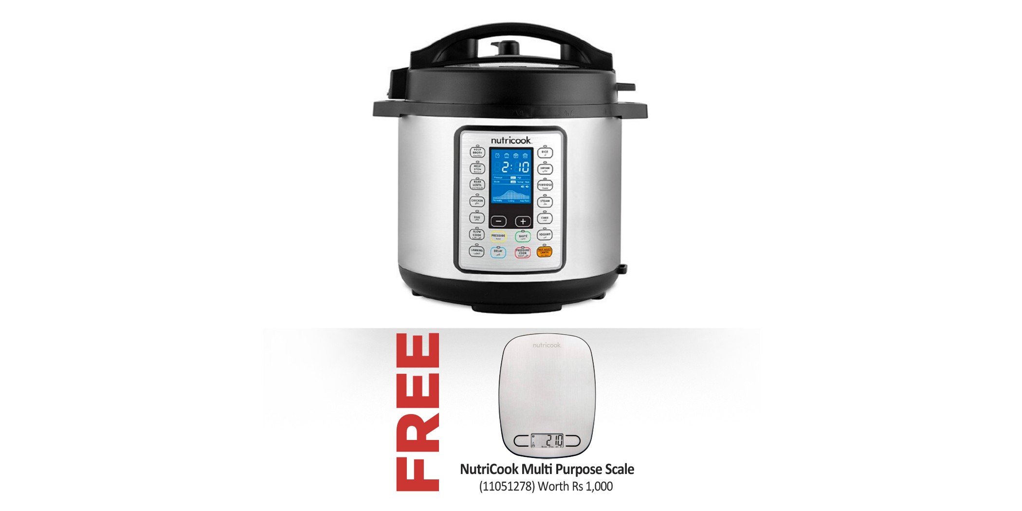 Nutricook NC-SPPRE6 6L Prime Smart Pot & Free NutriCook Multi Purpose Scale