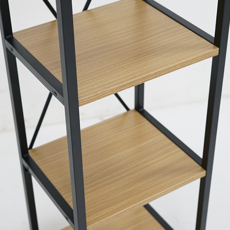 Irene Shelving Unit 4 Tiers Particle Board & Metal