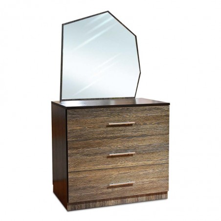 Rainbow Dressing Table & Pouf MDF Light Wengue