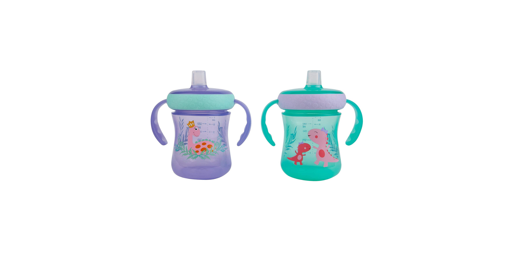 First Years Trainer Cup Dino Y6665 Set Of 2 Soft Spout 7oz