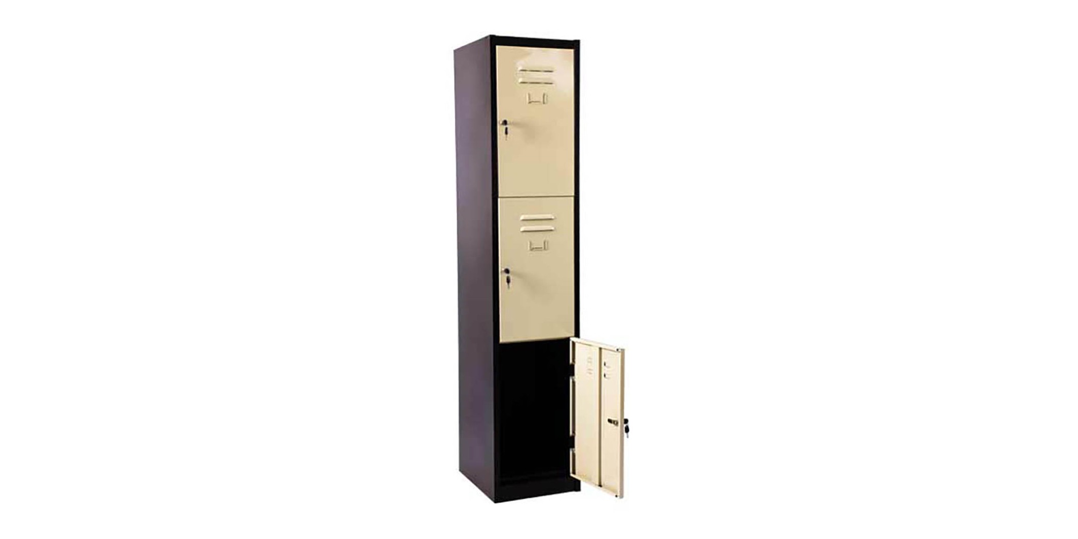 Locker Cabinet COULC3 Walnut 3 Compartment
