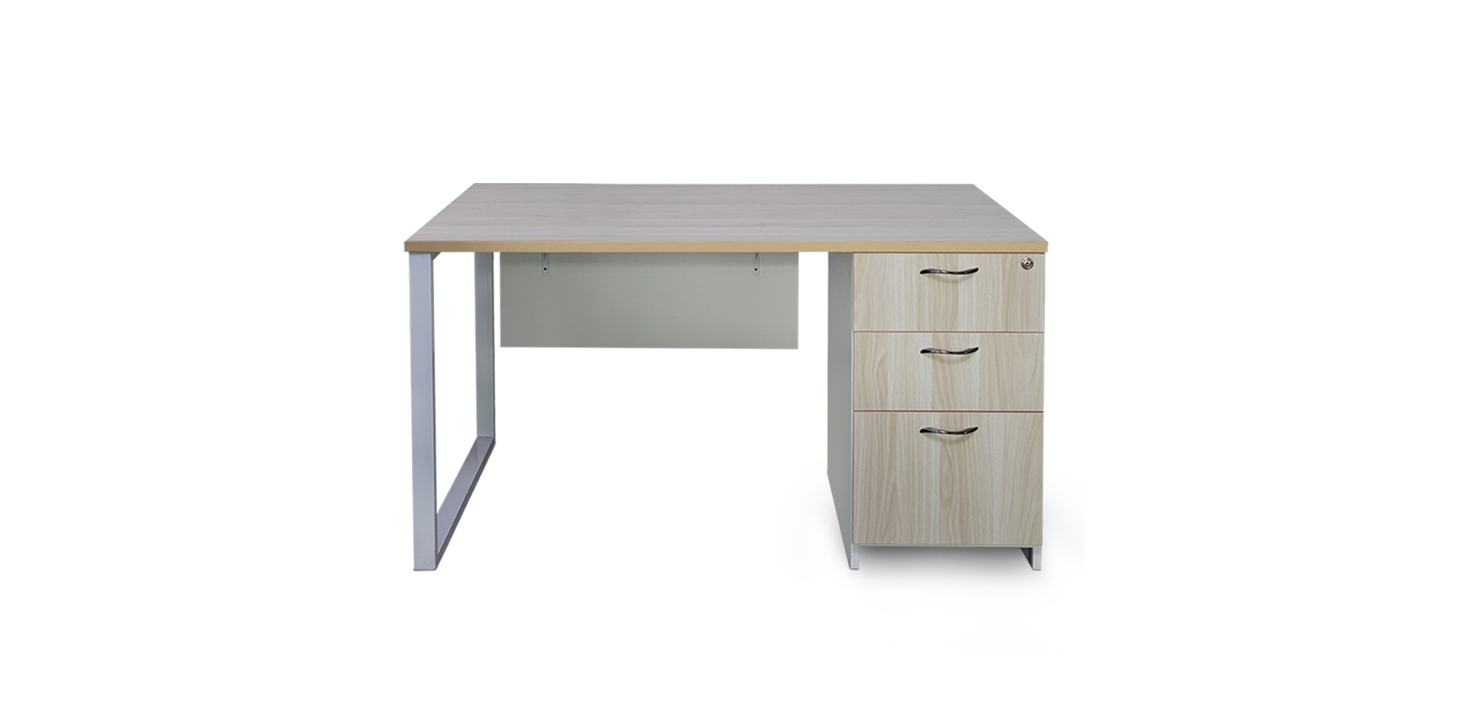 Astride L-Desk Melamine Modesty panel