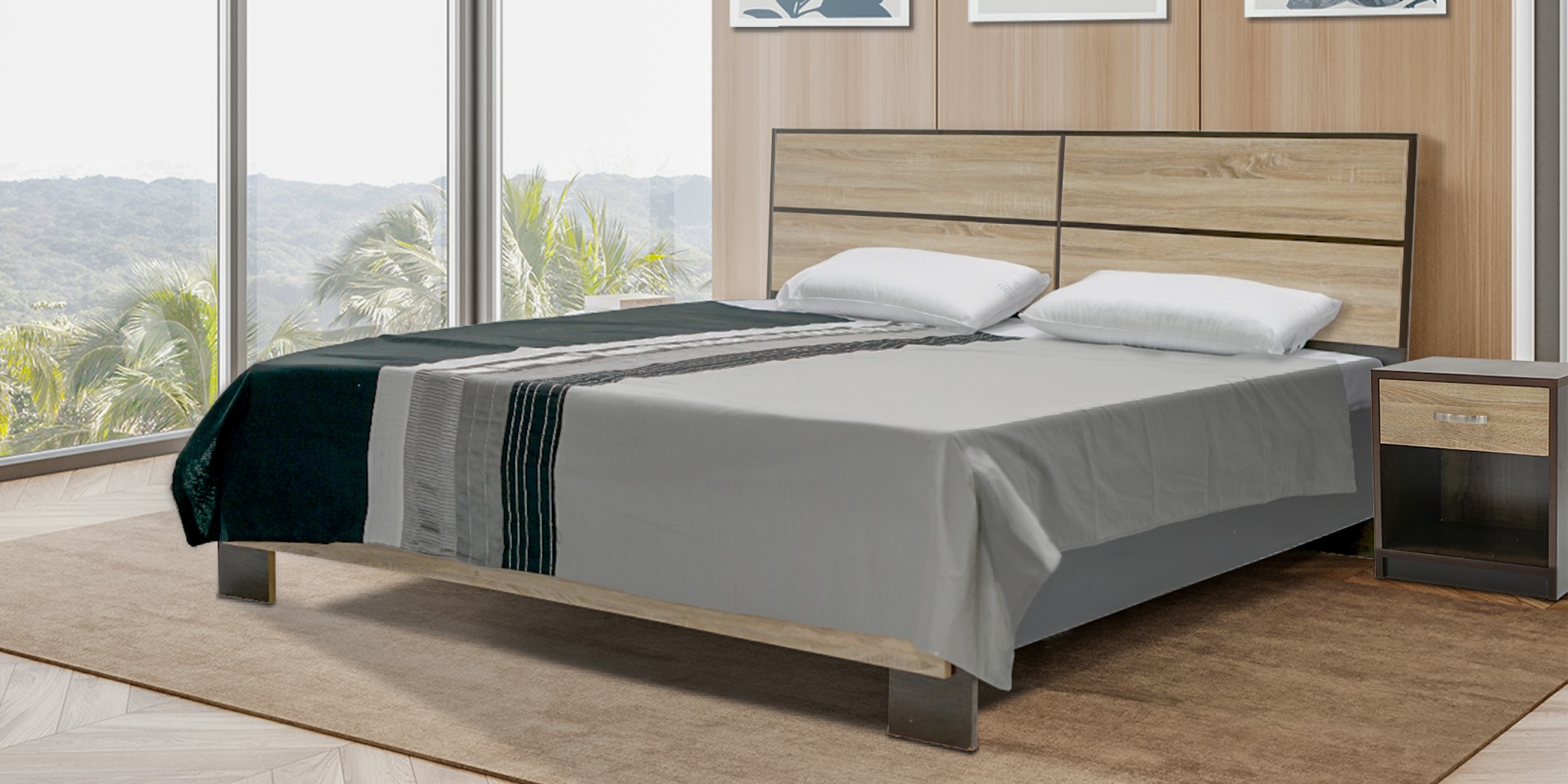Odero Bed 160x200 cm Melamine MDF