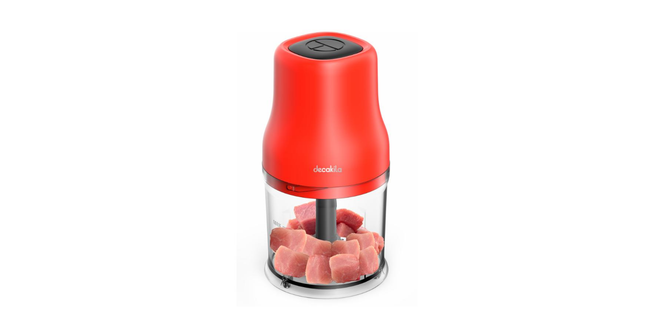 Decakila KEMG001W 0.36L 200W Red Mini Chopper "O"