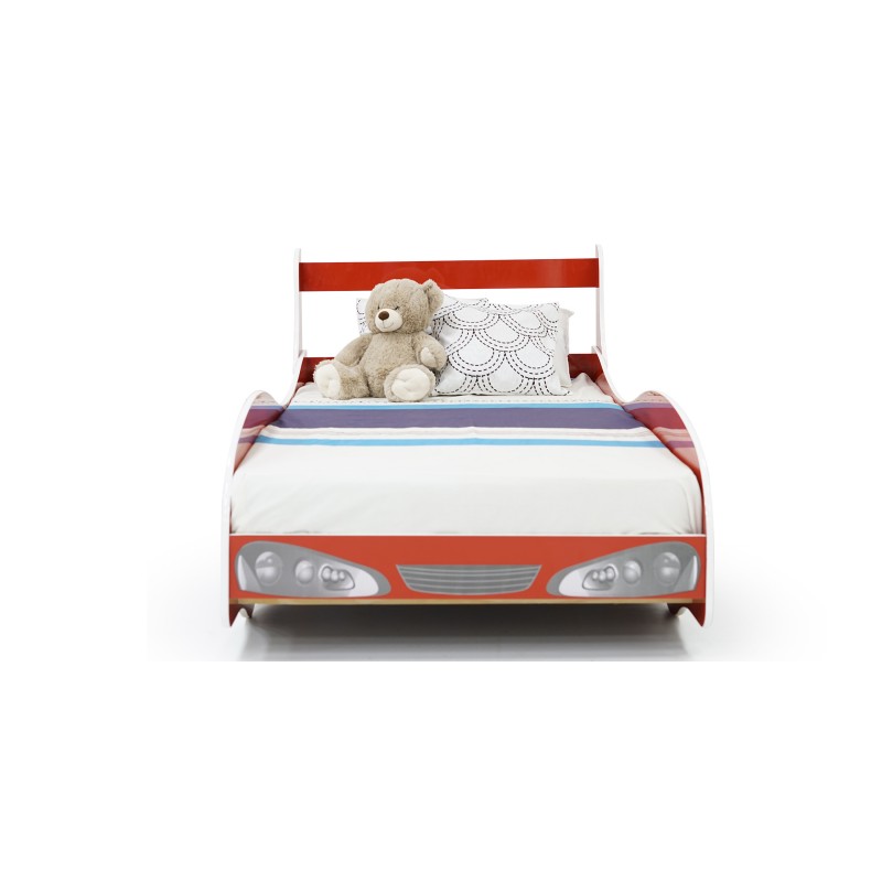 Rally Bed 90x190 cm Particle Board Red Color