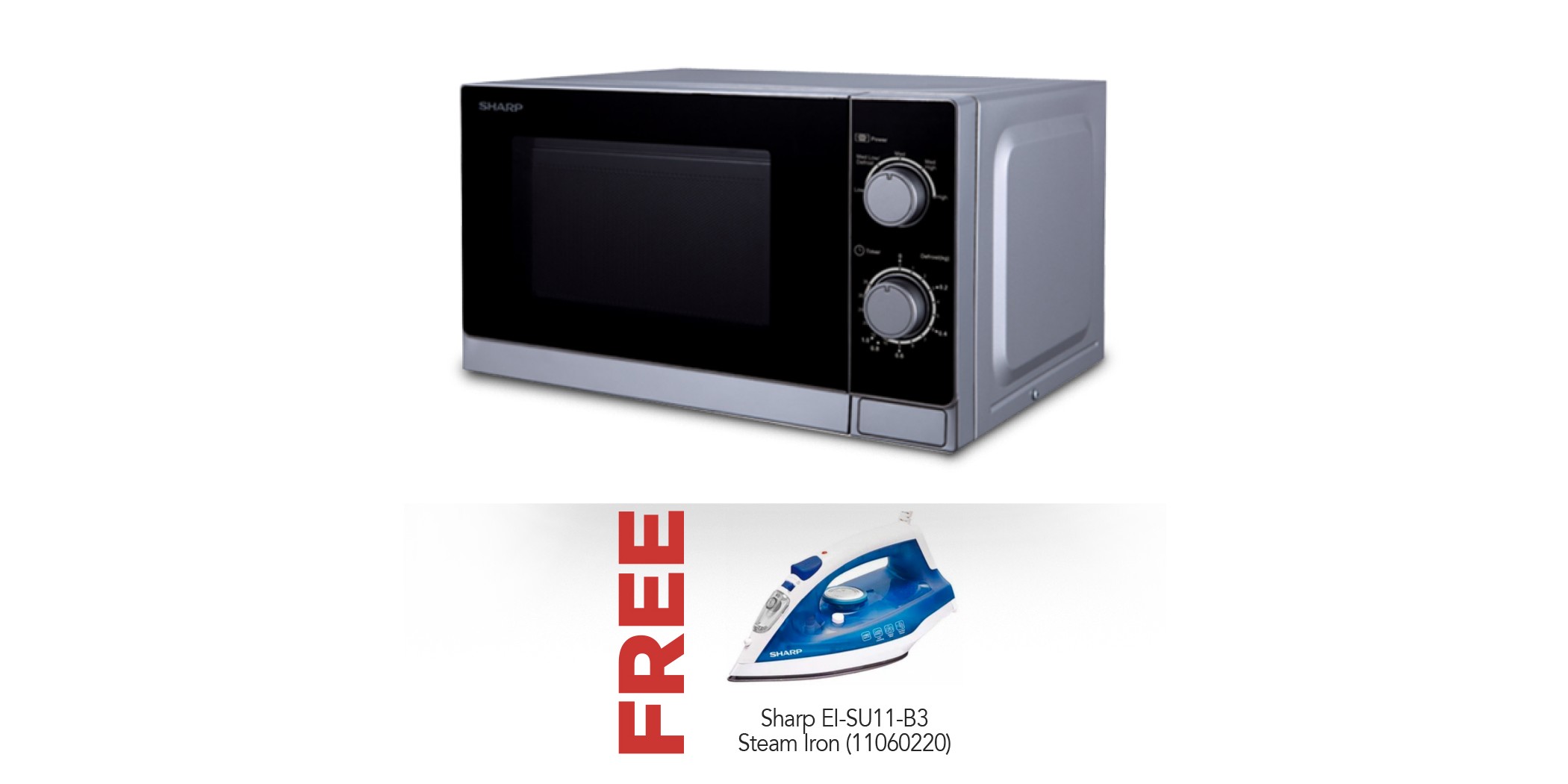 Sharp R-20CT(S) Microwave Oven Free Sharp EI-SU11-B3 2180W Non Stick ...