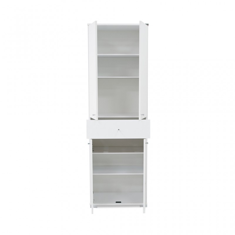 Romford Multi-Purpose Cabinet With 4 Doors & 1 Drawer High Gloss White