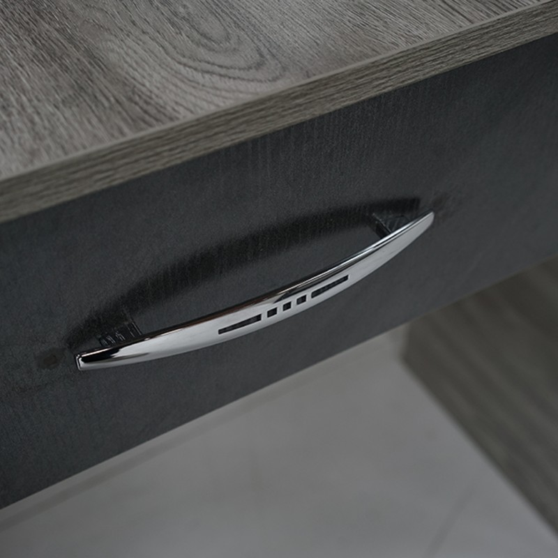 Kinzey Dressing Table & Pouf Grey Mistral/Stone