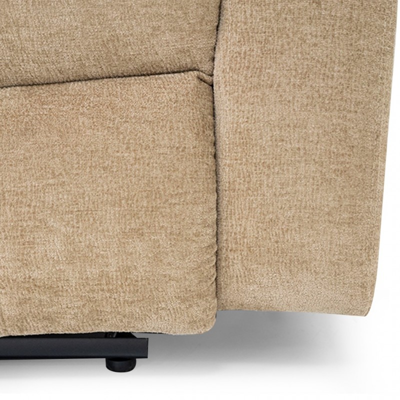 Sabella 3 Seater Reclining Sofa Camel Color Fabric