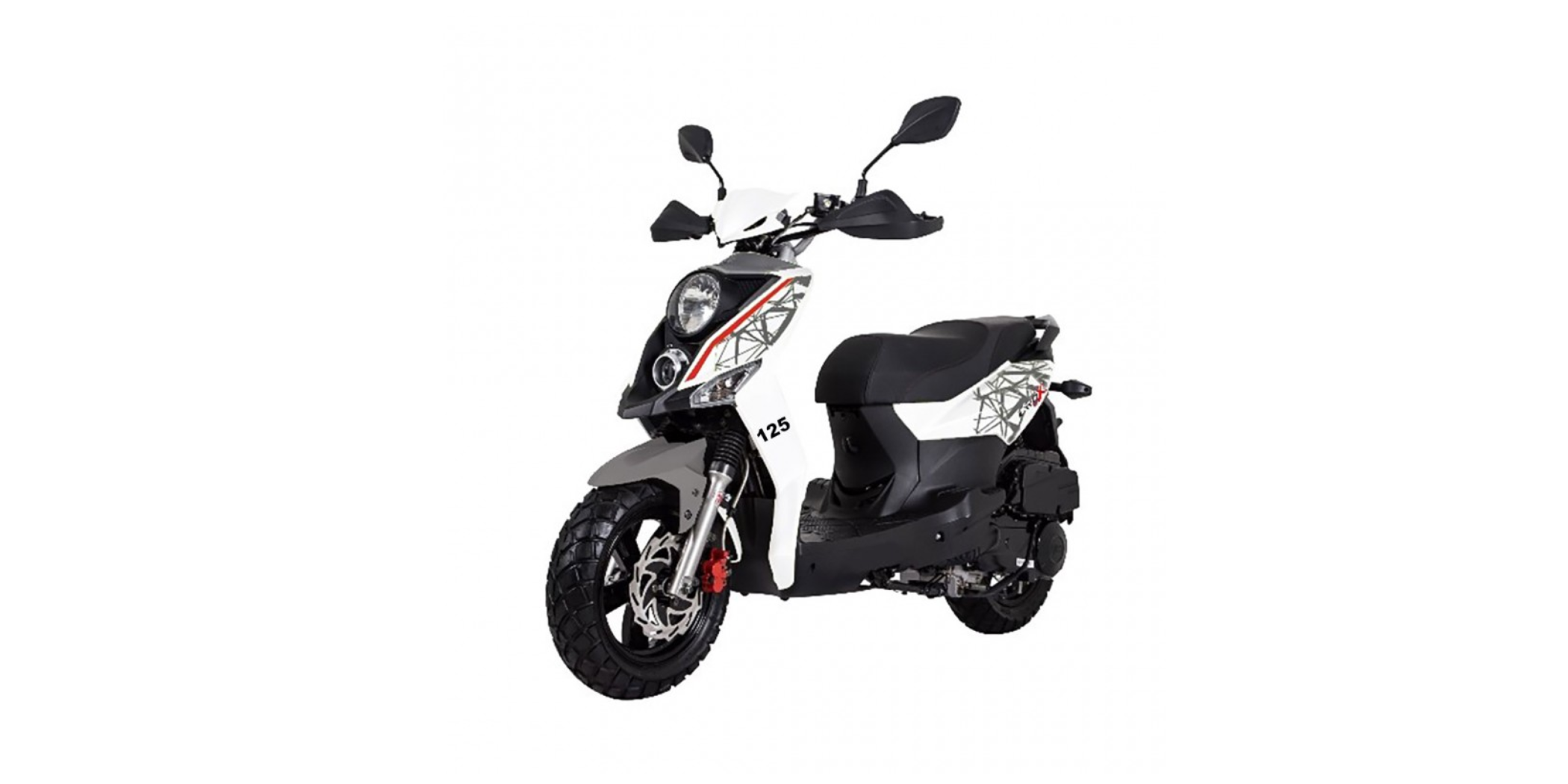SYM CROX125 125CC White Scooter