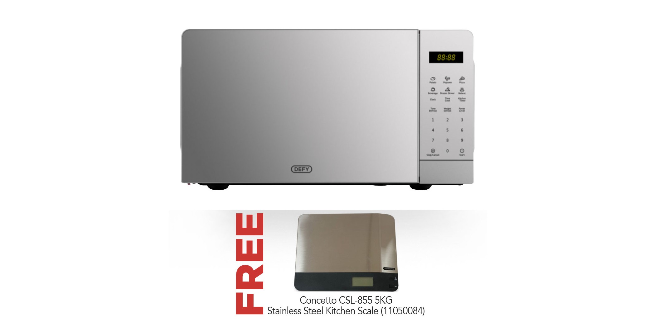 Defy DMO383 Microwave Oven + Free Concetto CSL-855 5KG Stainless Steel ...