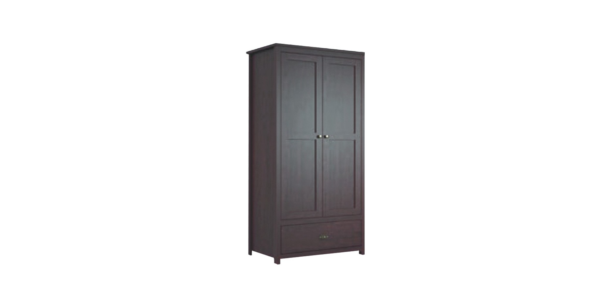 Solomon Wardrobe 2 Doors Pine Wood