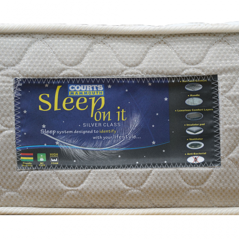 Sleep On It Silver Queen White Gold Fabric 160x200 cm Bonnell Spring