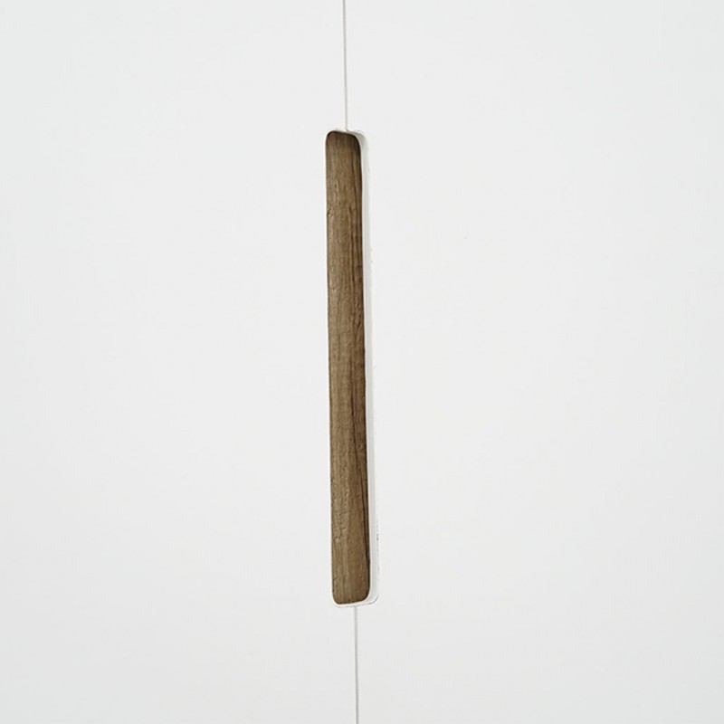 Arte Wardrobe 2 Doors In Melamine MDF Wash Oak & White