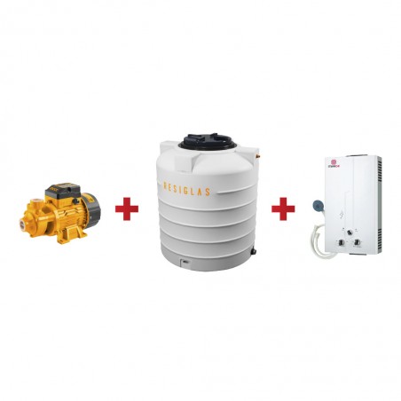 Ingco VPM3708 Peripheral Pump + Resiglas 750 Lts Polychrome Water Tank ...