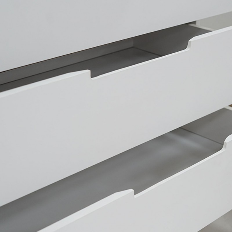 Arte Chest of Drawer 3 Drawers In Melamine MDF Wash Oak & White