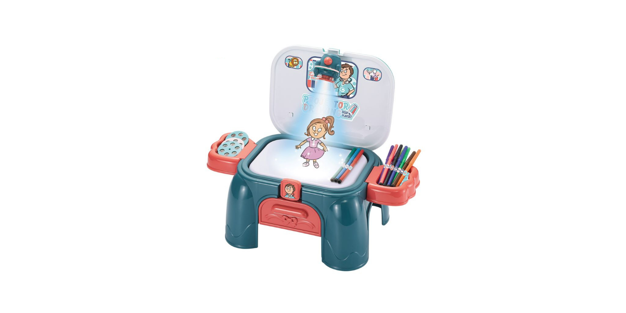Masen 2 In 1 Projector Drawing Desk Playset
