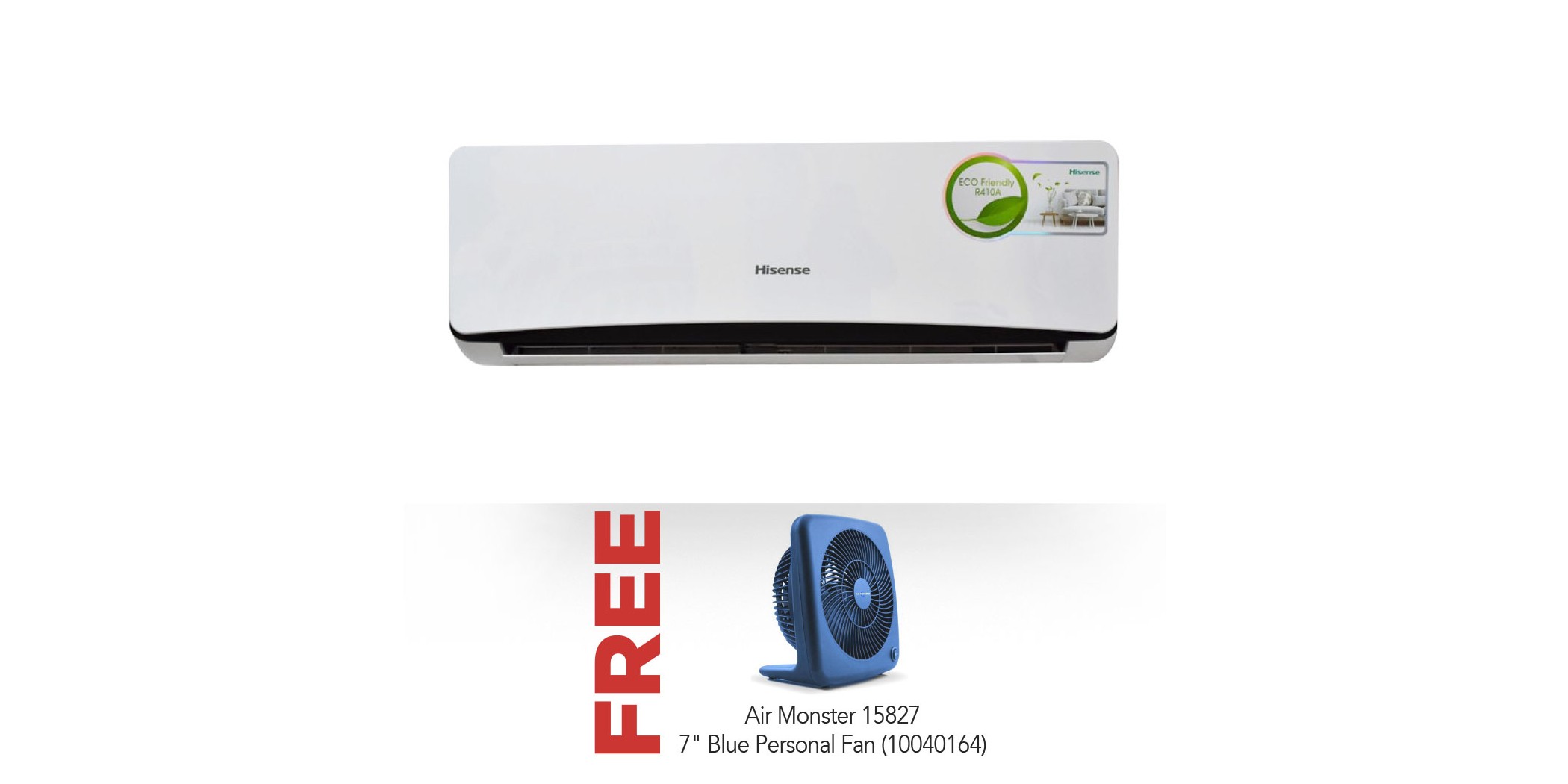 Hisense AS-12CR4SVDTE Air Conditioner & Free Air Monster 15827 7" Blue ...