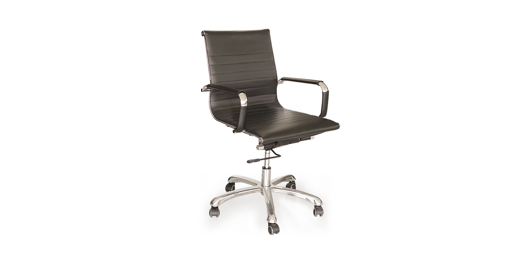 Executive Medium Back Chair H068B Semi Leather