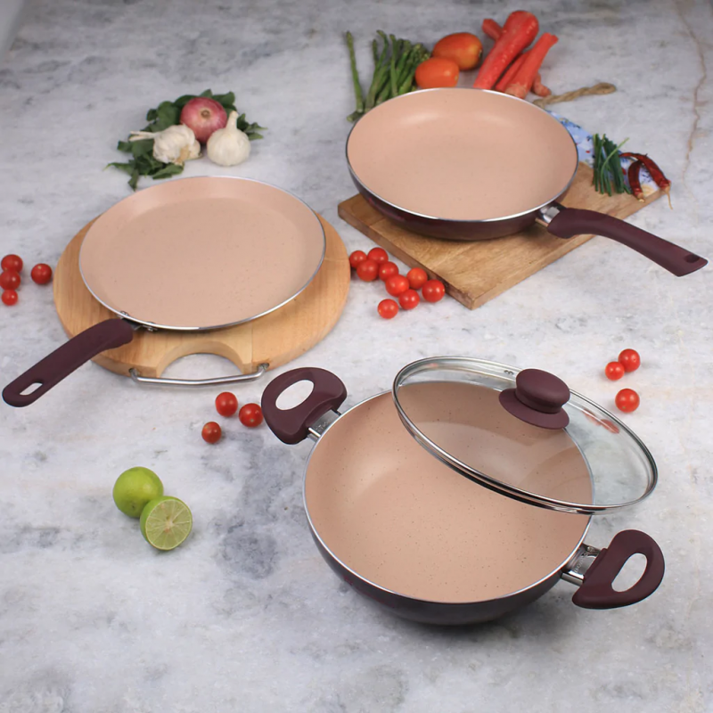 Wonderchef WON472 Burgundy New 2YW Milano Set - 63153383