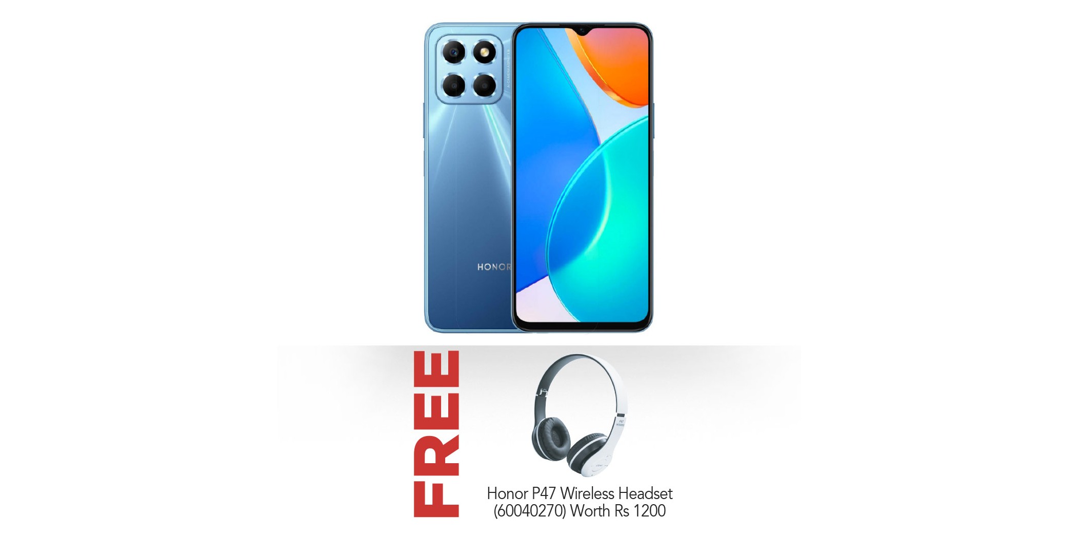 HONOR X6 Ocean Blue & Free Honor P47 Wireless Headset