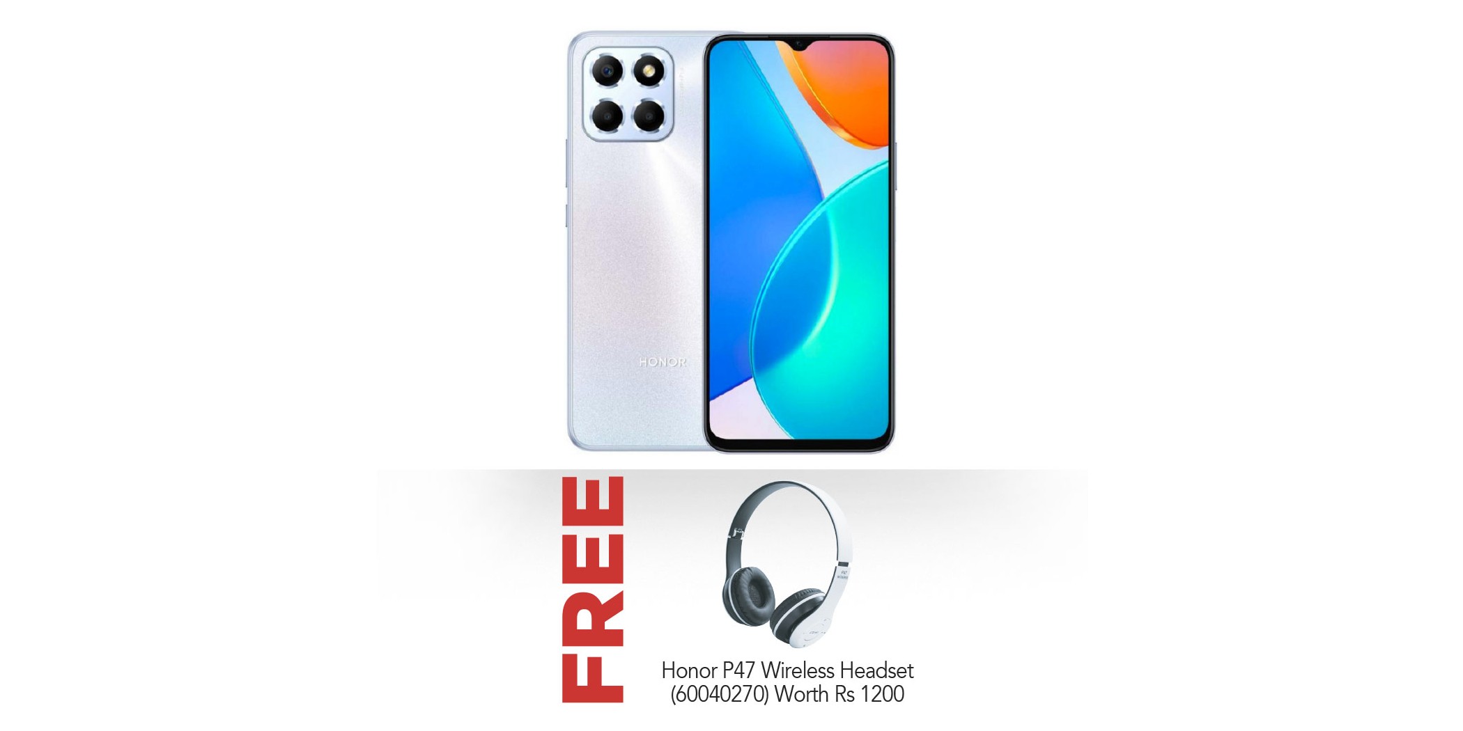 HONOR X6 Titanium Silver & Free Honor P47 Wireless Headset