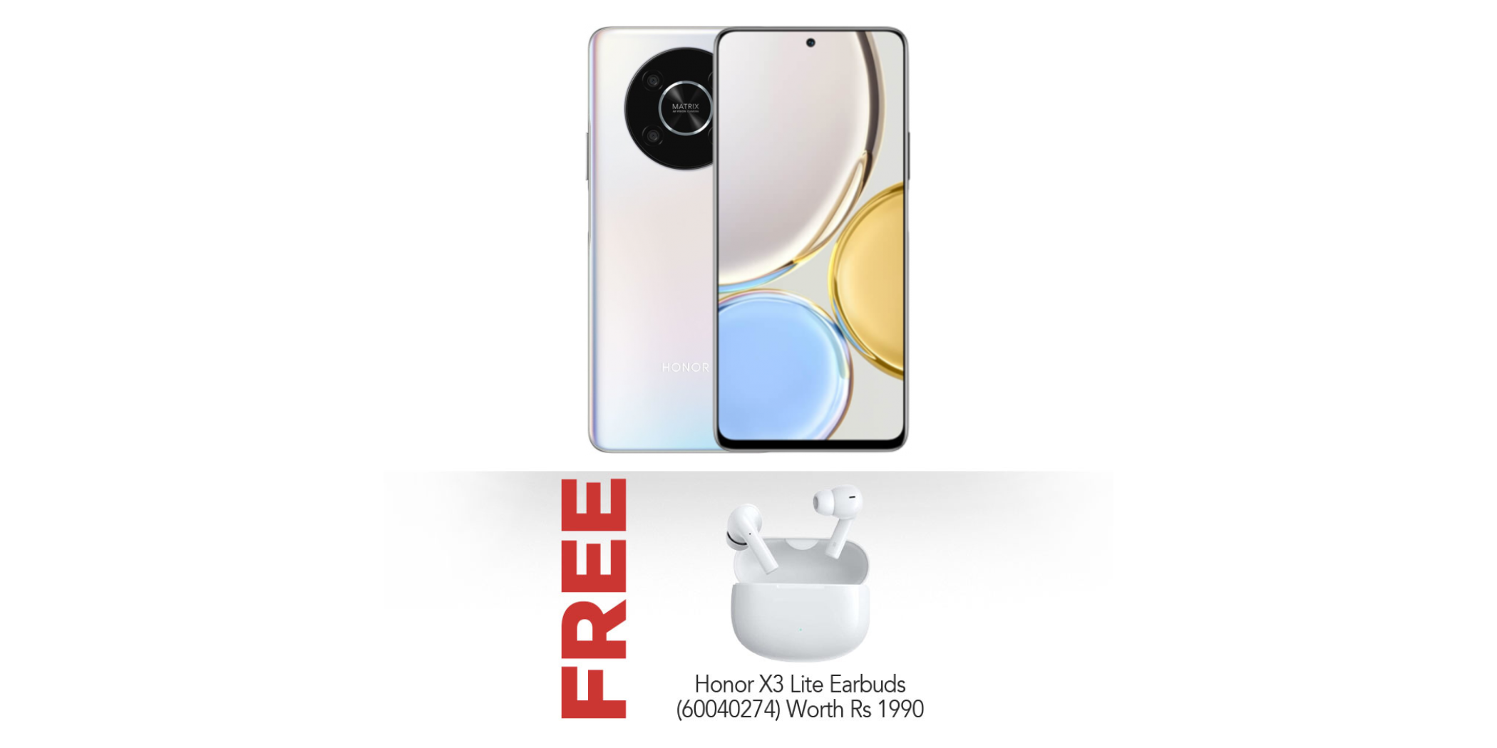 HONOR Magic 4 Lite 5G Titanium Silver & Free Honor X3 Lite Earbuds