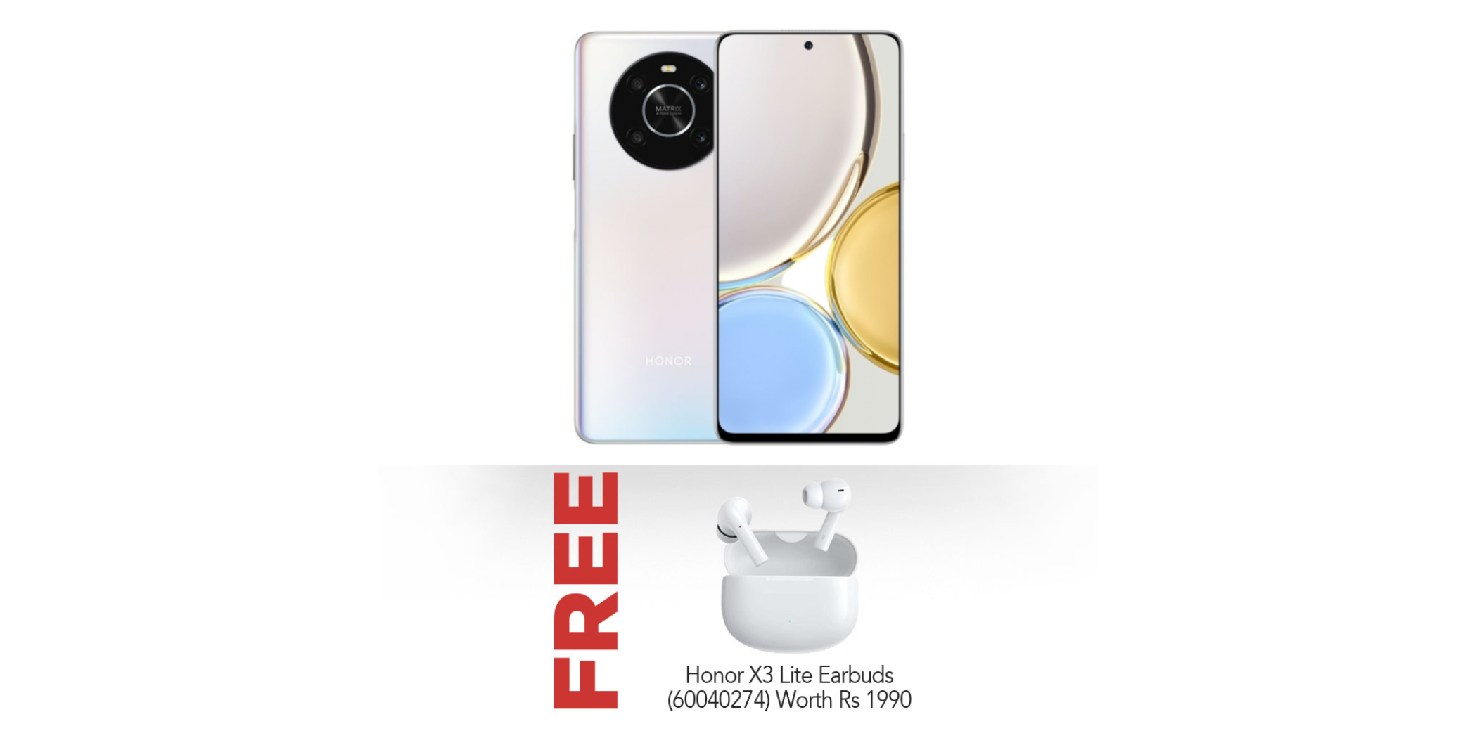 HONOR X9 Titanium Silver & Free Honor X3 lite earbuds