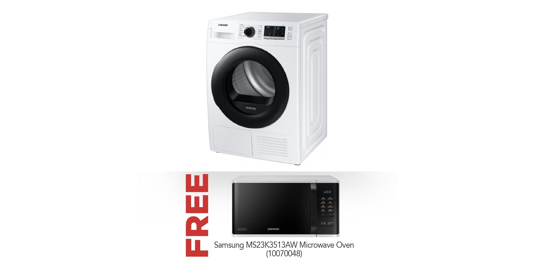 Samsung DV80TA020AE Dryer & Free Samsung Microwave Oven