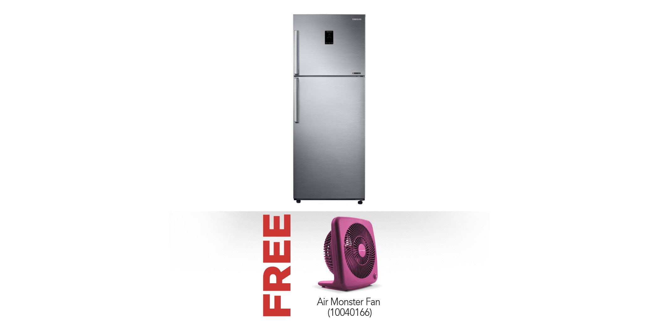 Samsung RT38K5400S9/EF Refrigerator & Free Air Monster Fan