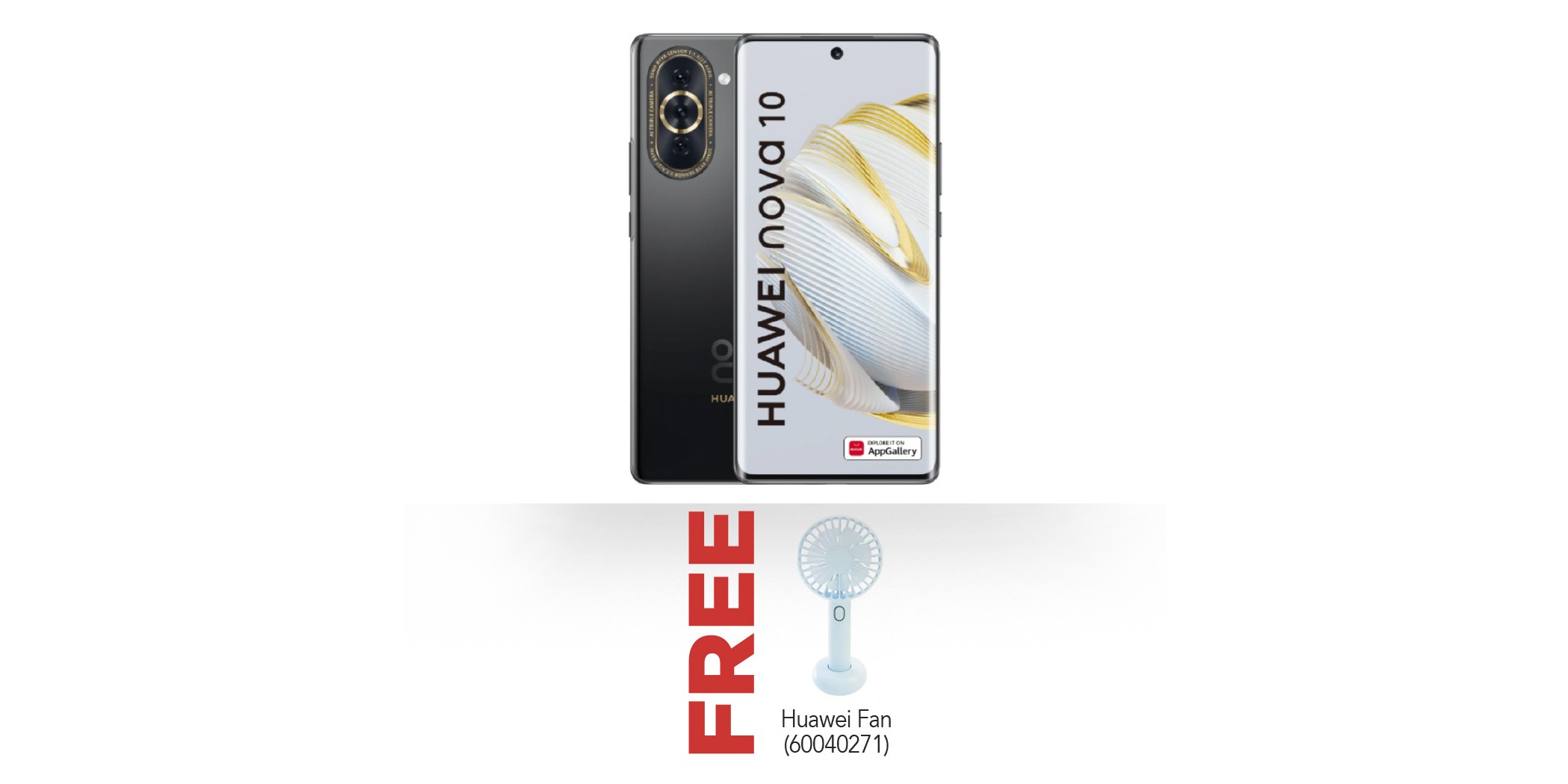 Huawei Nova 10 Black & Free Huawei Fan