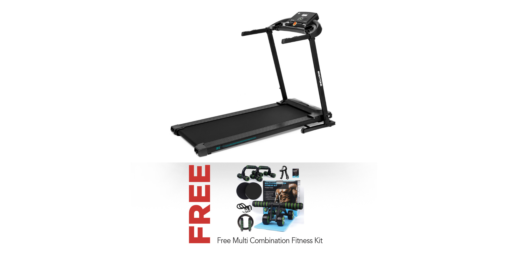 Bodytone DT12 Treadmill & Free Multi Combination Fitness Kit