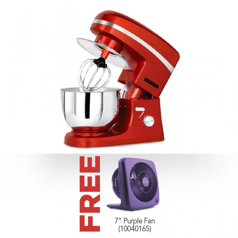Concetto CEM-83 5.2L Red Stand Mixer & Free Air Monster 15827 7" Purple ...