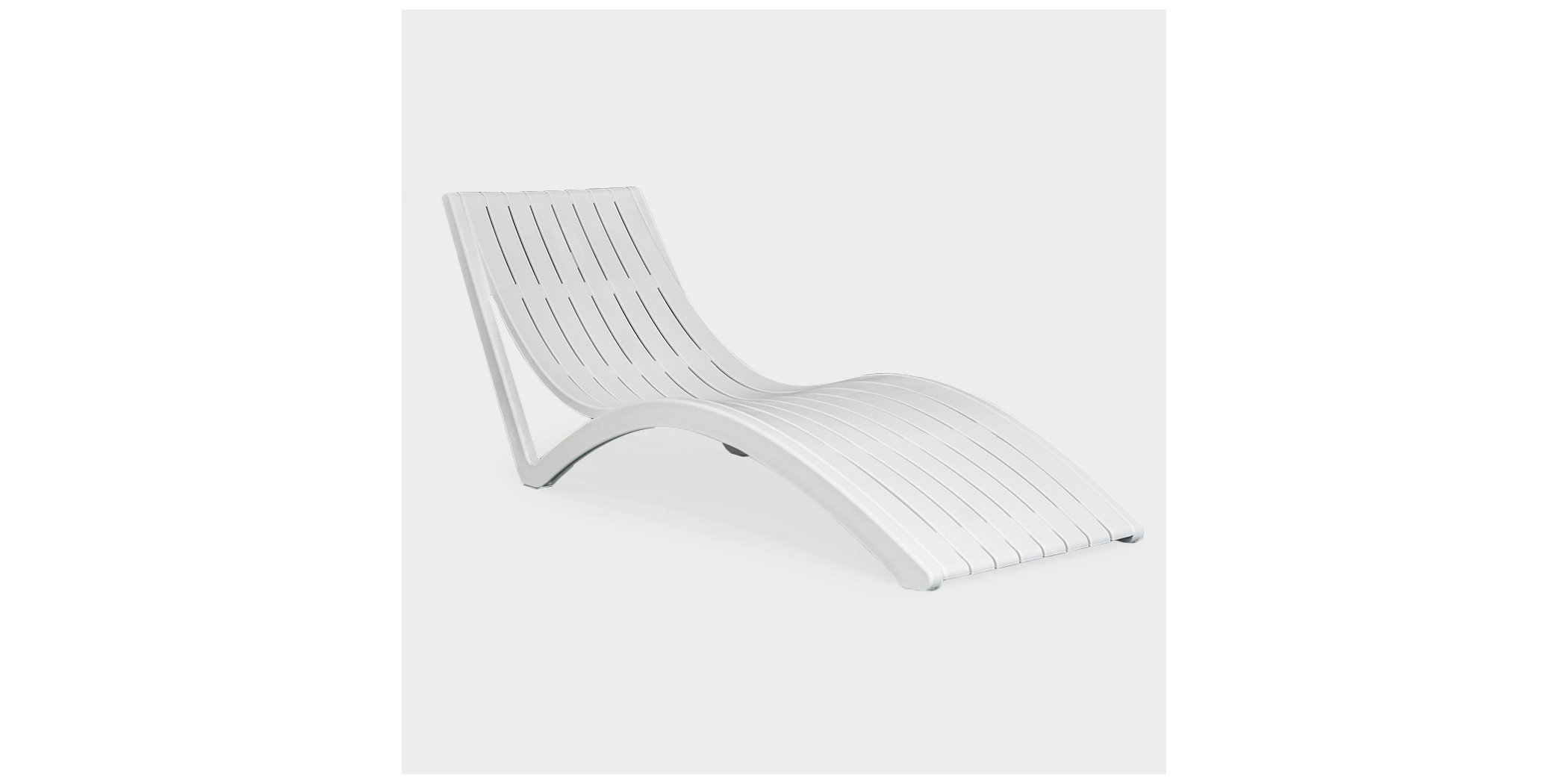 Siesta Slim Sunlounger White Ref 087