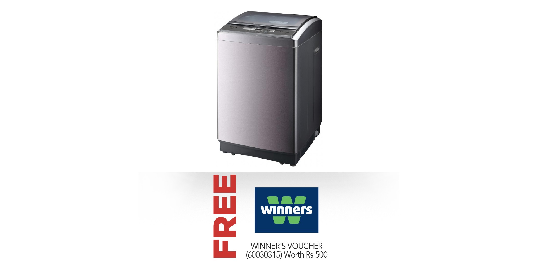 Ocean OTLN 1510P Washing Machine & Free Winner's Voucher Rs 500