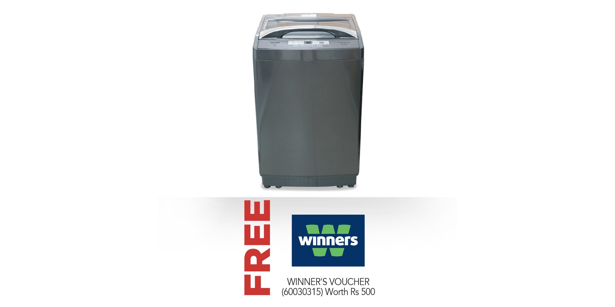 Ocean OTL 1512P Washing Machine & Free Winner's Voucher Rs 500