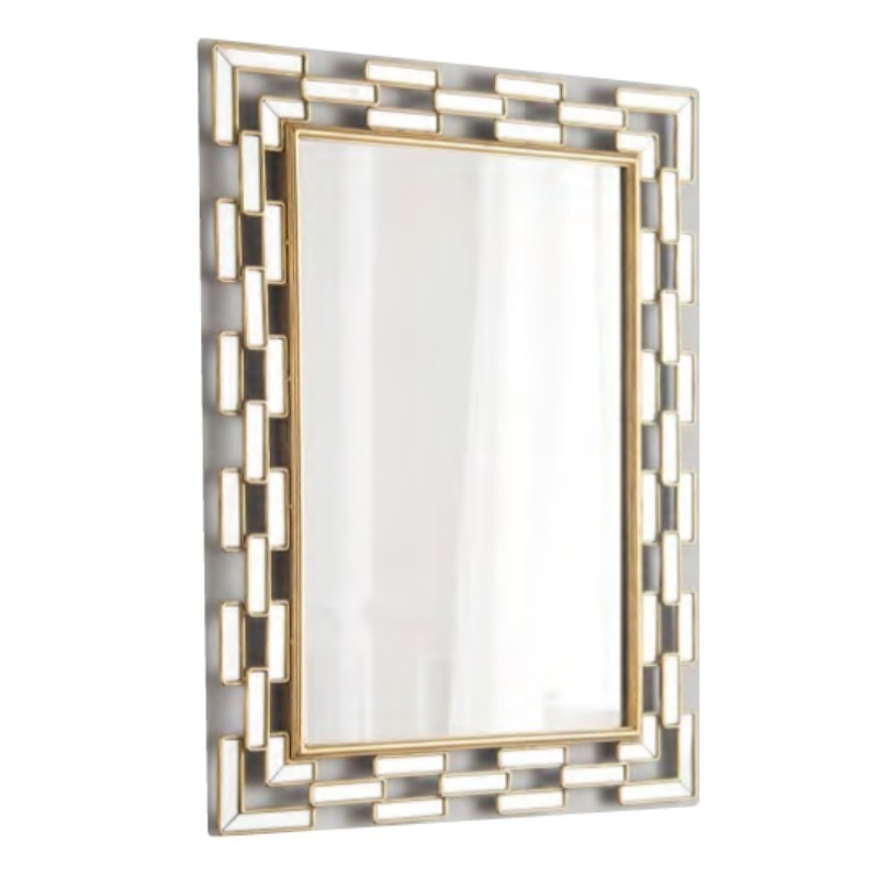 Wall Mirror In MDF Silver Finish L120xW80