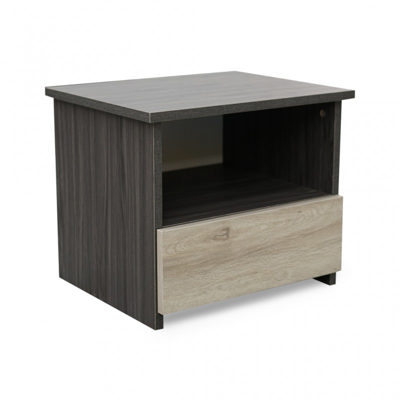 Florence Bedside MDF With 1 Drawer Zebra Patten & Grey