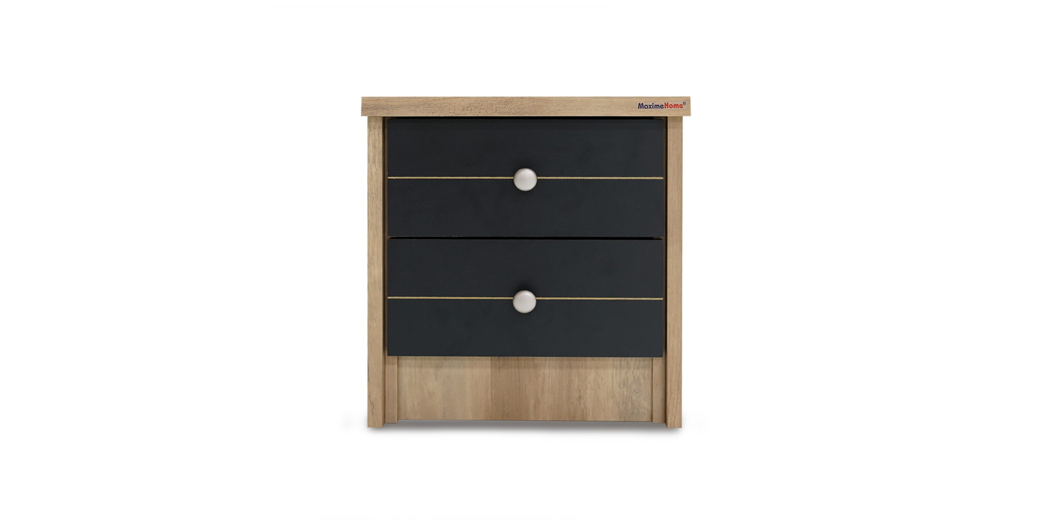 Torva Bedside Table 2 Drawers Summer Oak & D.Grey PB